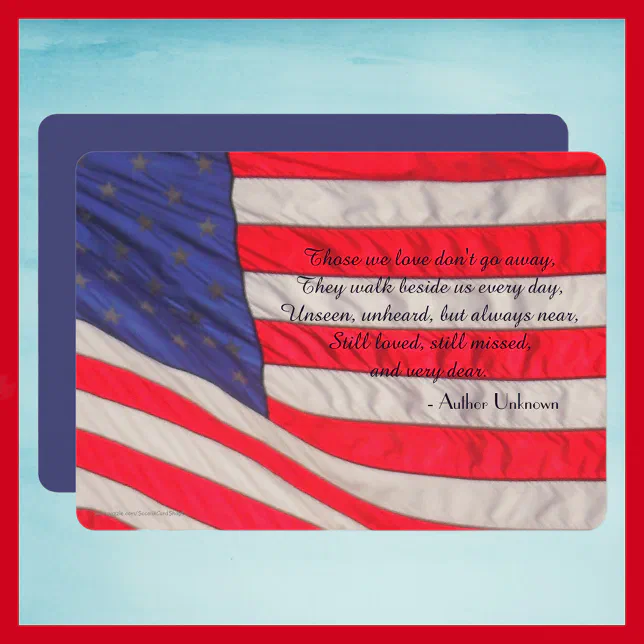 Those We Love Memorial Service, American Flag Program | Zazzle