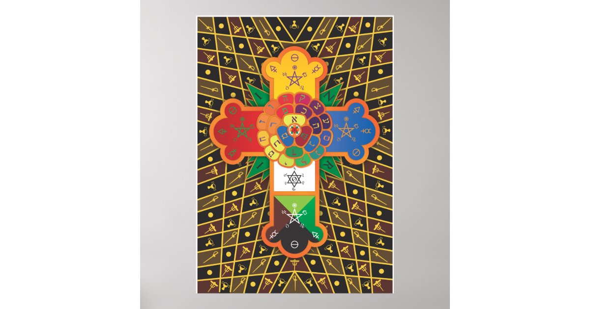 'Thoth Tarot' Rose Cross Lamen Poster | Zazzle