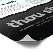 Thou shall not commit logical fallacies poster | Zazzle