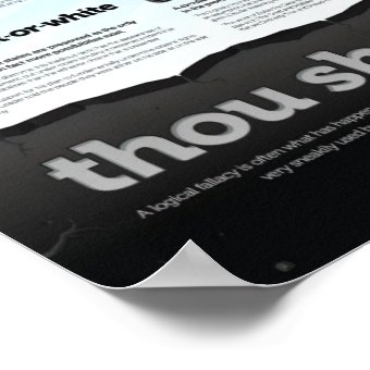 Thou shall not commit logical fallacies poster | Zazzle