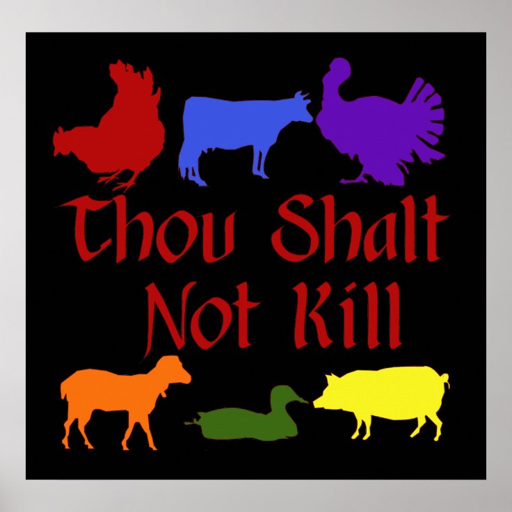 Thou Shalt Not Kill Poster | Zazzle