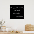 Though Be Madness Yet Method Shakespeare Quote Poster | Zazzle