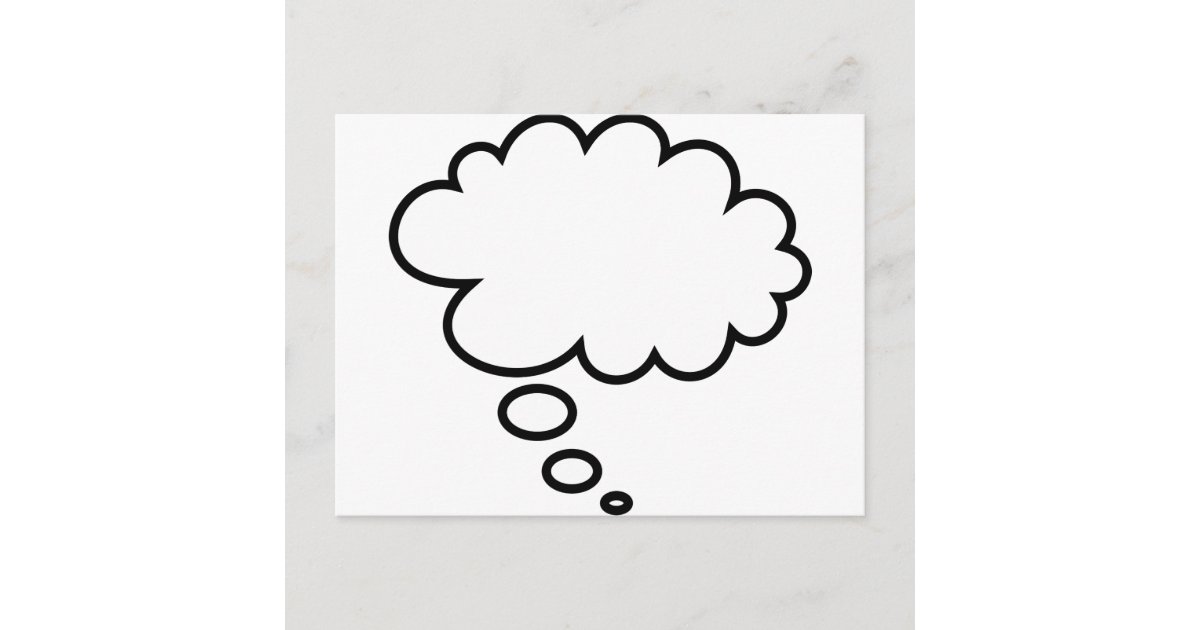 Thought Bubble - add your own text! Postcard | Zazzle