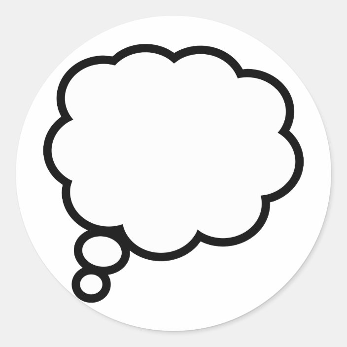 Thought Bubble Classic Round Sticker | Zazzle.com