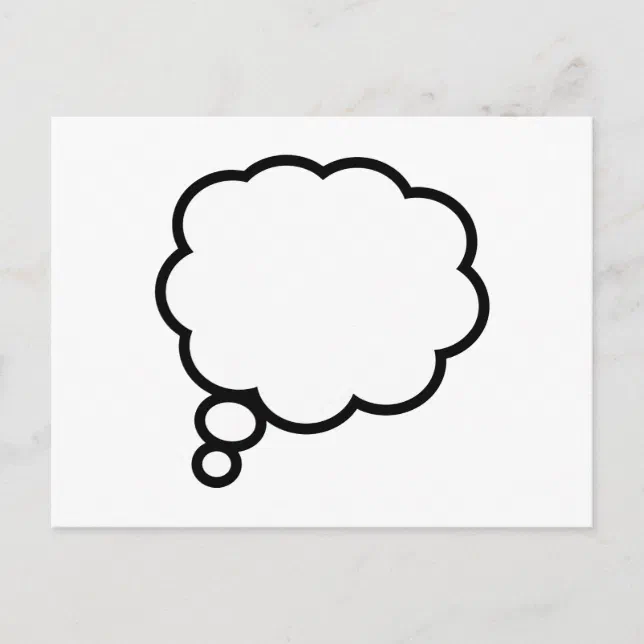 Thought Bubble Postcard | Zazzle