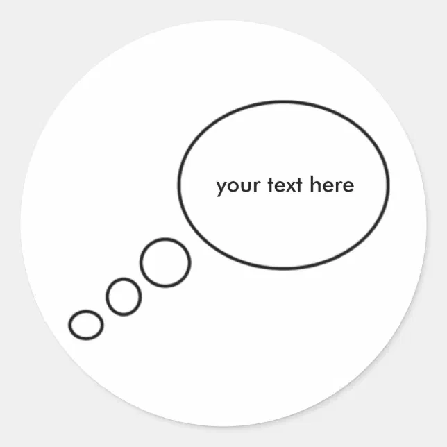 thought bubble stickers | Zazzle