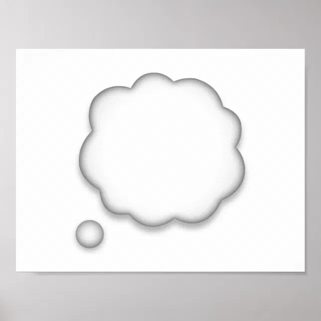 Thought Speech Bubble - Emoji Poster | Zazzle