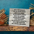 Thoughts Destiny Motivational Plaque | Zazzle