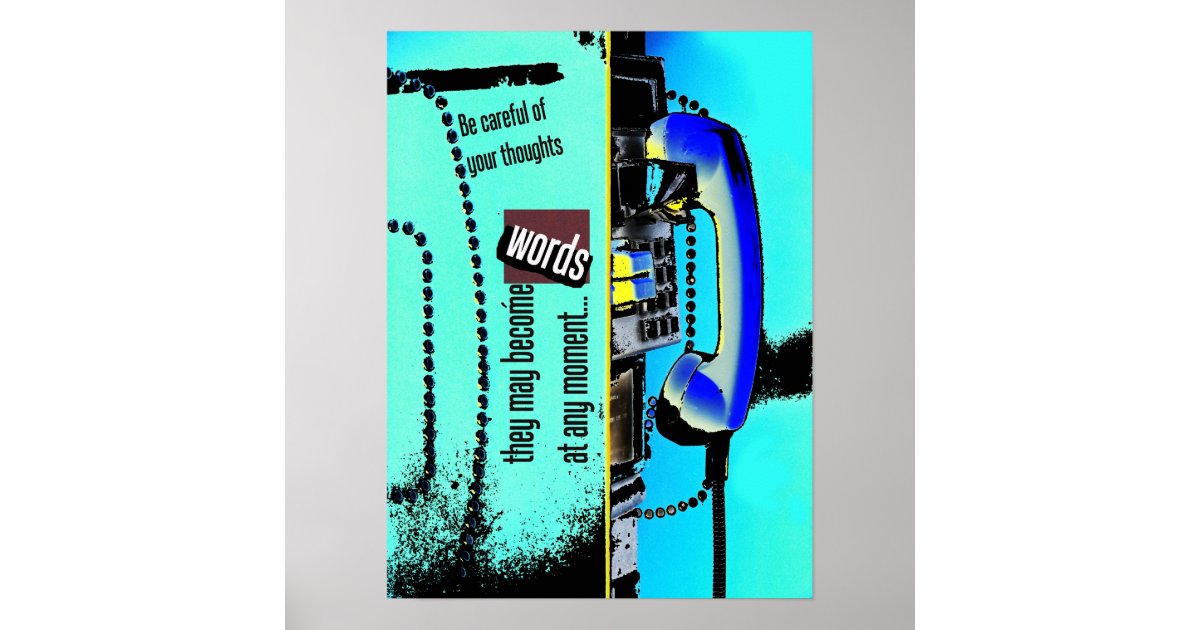 thoughts into words poster | Zazzle