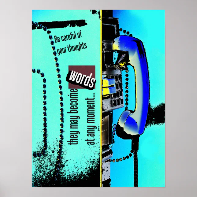 thoughts into words poster | Zazzle