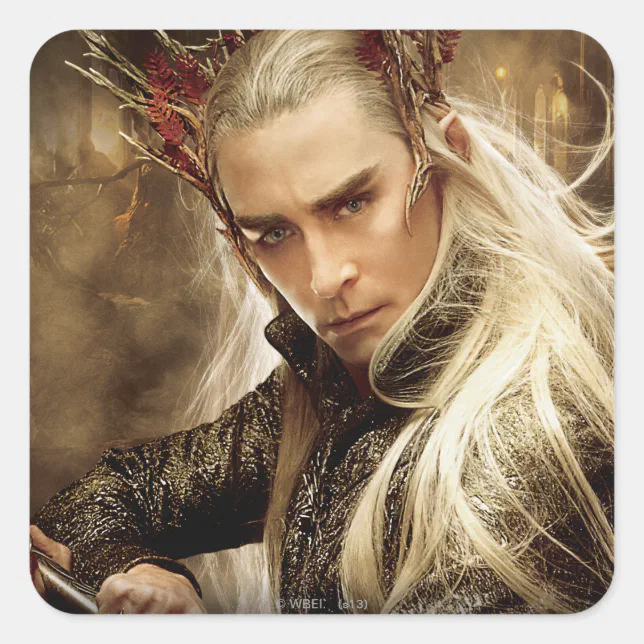 Thranduil Character Poster 1 Square Sticker | Zazzle