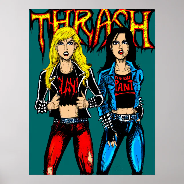 Thrash Metal Chicks Poster | Zazzle