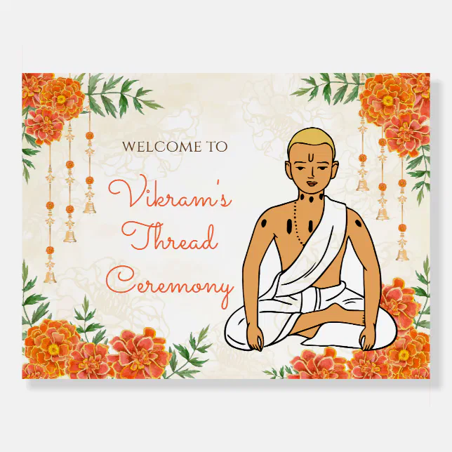 Thread Ceremony sign as Upanayanam sign | Zazzle