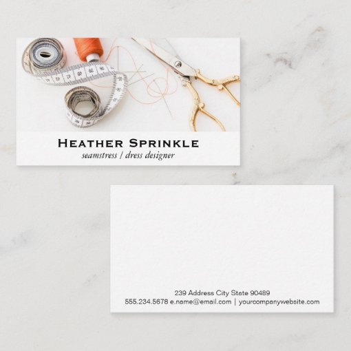 Thread Reels | Seamstress Business Card | Zazzle