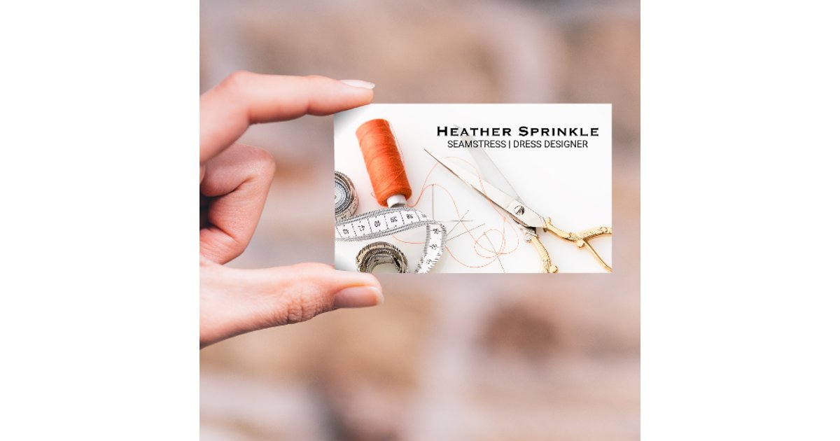 Thread Reels | Seamstress | Tailor Business Card | Zazzle