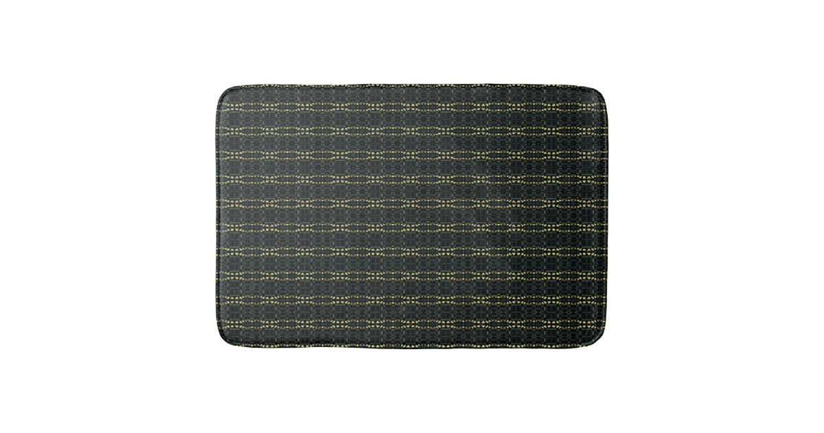Threaded Gold Bath Mat | Zazzle
