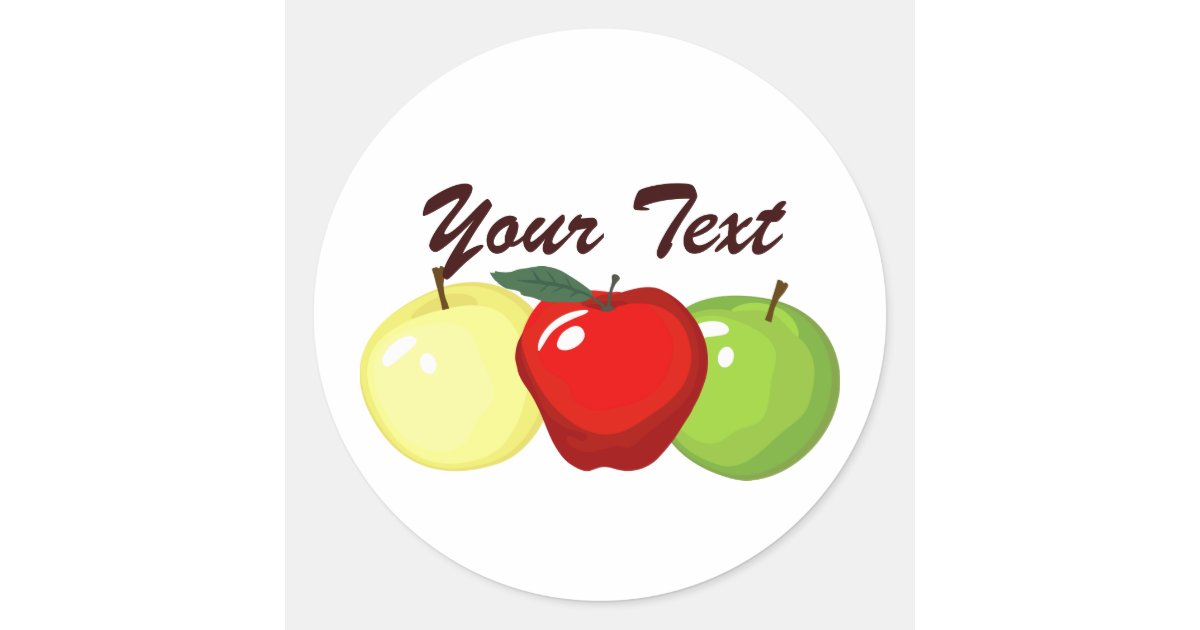 Three Apples Stickers | Zazzle