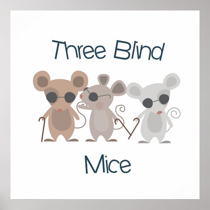 Three Blind Mice Poster | Zazzle.com