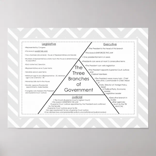 Three Branches of Government Poster | Zazzle