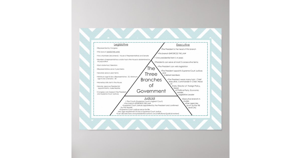 Three Branches of Government Poster | Zazzle