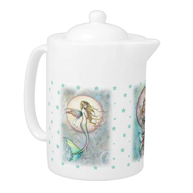 Three Celestial Mermaids Teapot | Zazzle