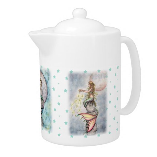 Three Celestial Mermaids Teapot | Zazzle