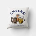 Three Cheers Beers Throw Pillow | Zazzle