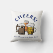 Three Cheers Beers Throw Pillow | Zazzle