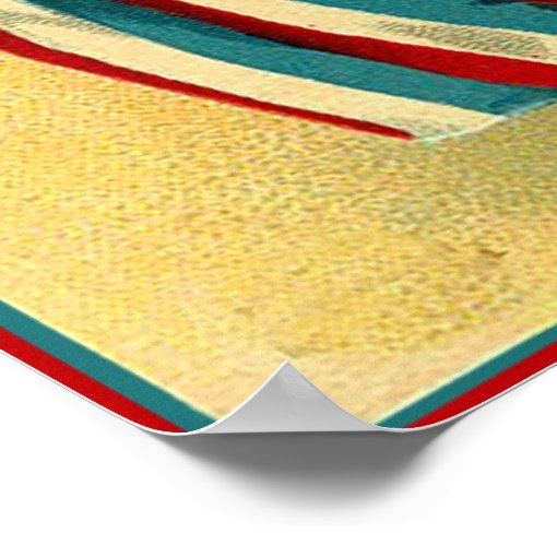 Three Cheers for the Red, White and Blue Poster | Zazzle