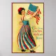 Three Cheers for the Red, White and Blue Poster | Zazzle