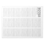 Three-Column Rough Pencil Lined Notepad | Zazzle