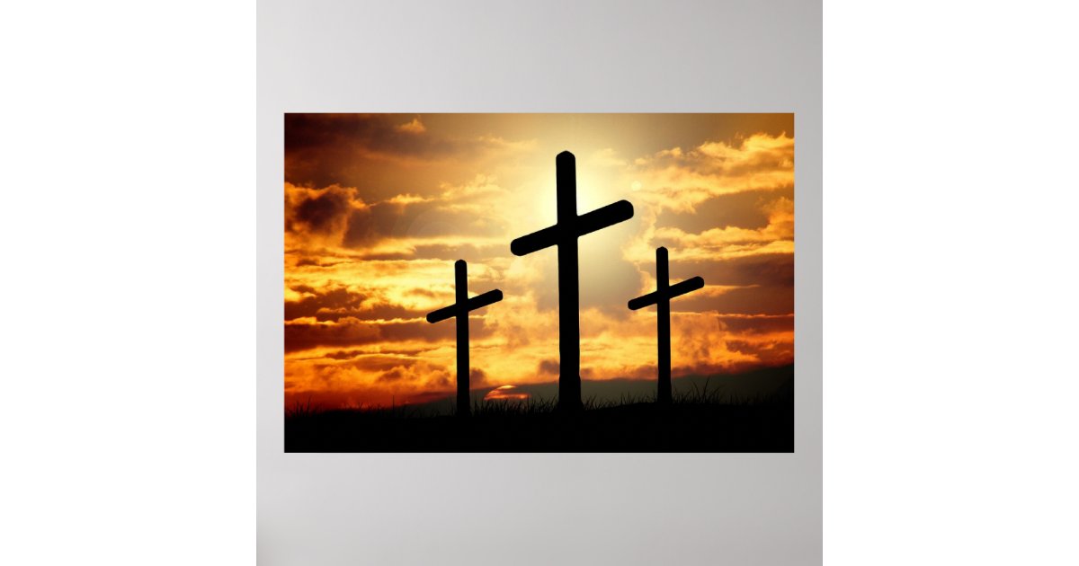Three Cross Poster | Zazzle