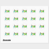 Three Dancing Frogs Classic Round Sticker | Zazzle