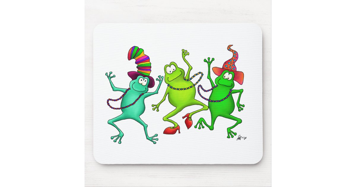 Three Dancing Frogs Mouse Pad | Zazzle
