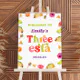 Three Esta Fiesta 3rd Birthday Party Welcome Sign | Zazzle