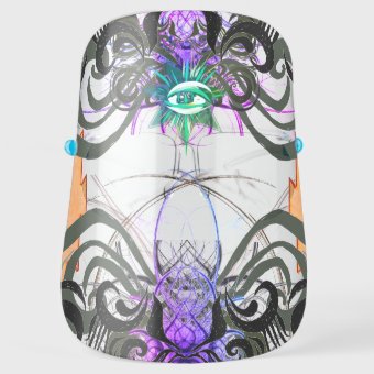 Three Eyed Elegant Alien Tribe Face Shield | Zazzle