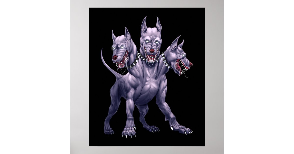 Three Headed Dog Cerberus Poster | Zazzle