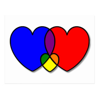 Three Interlocking Hearts Outline