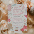 Three Is So Sweet Christmas Cookie 3rd Birthday Invitation | Zazzle