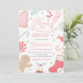 Three Is So Sweet Christmas Cookie 3rd Birthday Invitation | Zazzle