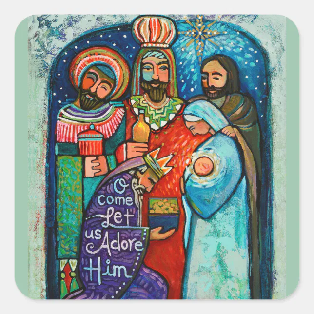 Three Kings Christmas Holiday Stickers | Zazzle