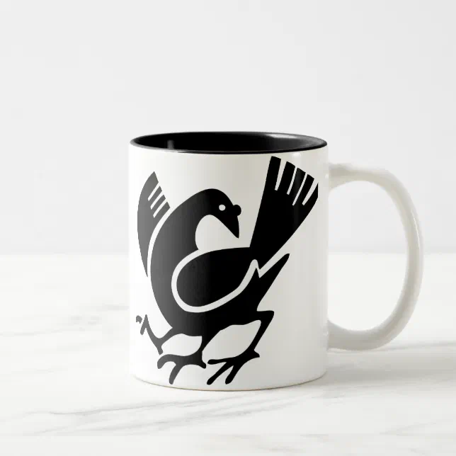 Three Legged Crow Two-Tone Coffee Mug | Zazzle