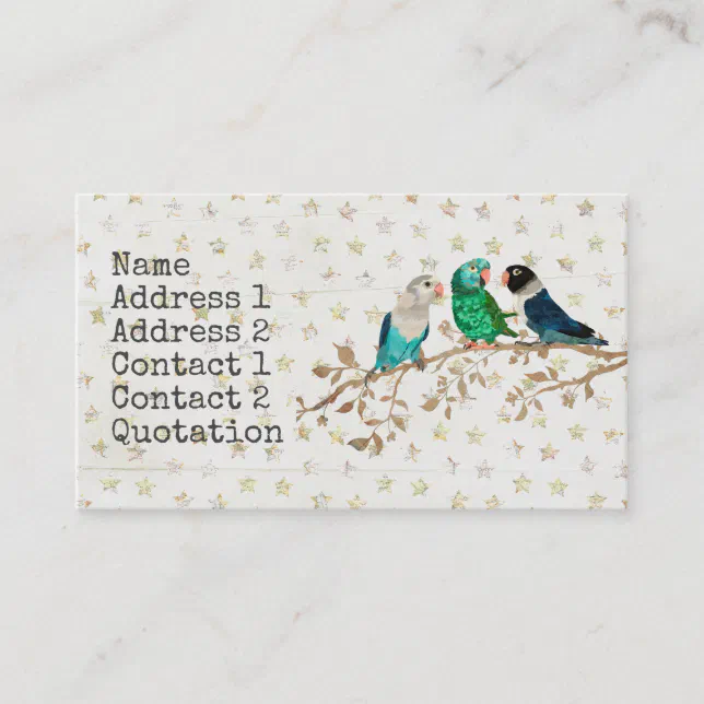 THREE LITTLE BIRDS Business Card | Zazzle