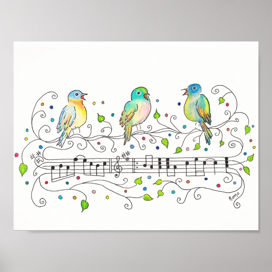 Three Little Birds Poster | Zazzle