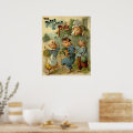 Three Little Pigs Vintage Fairy Tale Poster | Zazzle