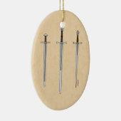 Three Medieval Swords 2016 Ceramic Ornament | Zazzle