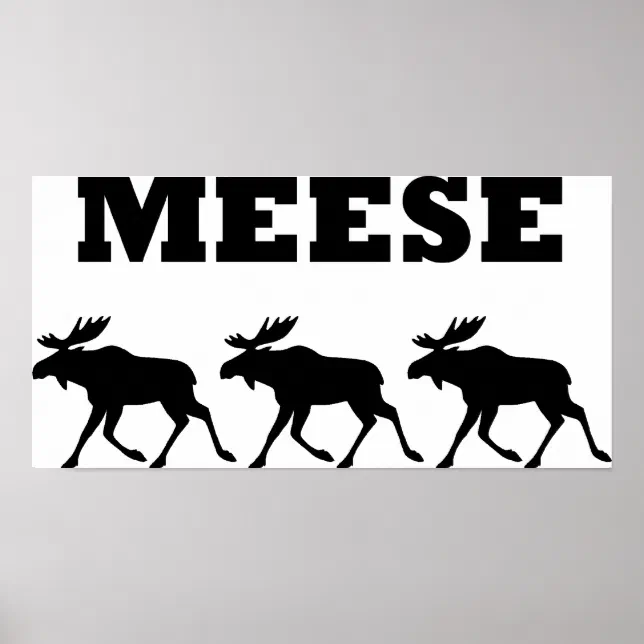 Three Meese Funny Poster | Zazzle