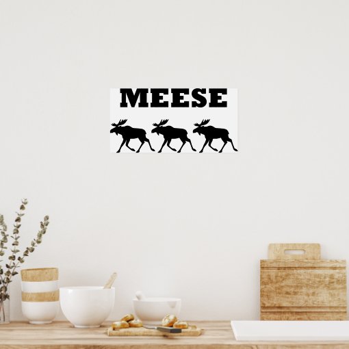 Three Meese Funny Poster | Zazzle