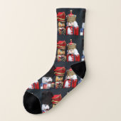 Three nutcrackers on dark background socks | Zazzle