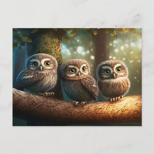 Three Owls Postcard | Zazzle